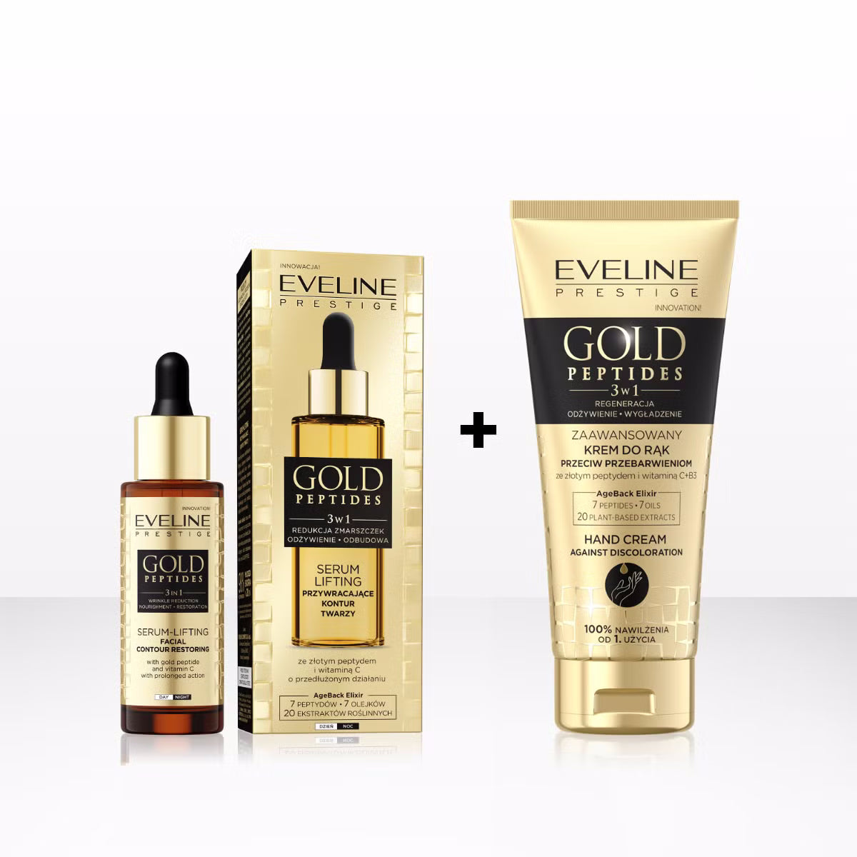 Pielęgnacyjny Duet - serum i krem Gold Peptides – Eveline Cosmetics